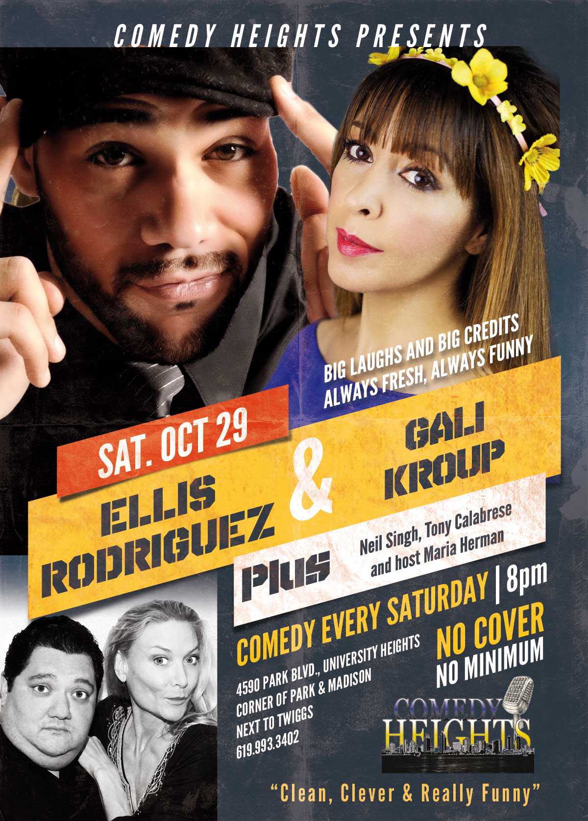 October 28th and 29th at Comedy Heights! | Comedy Heights