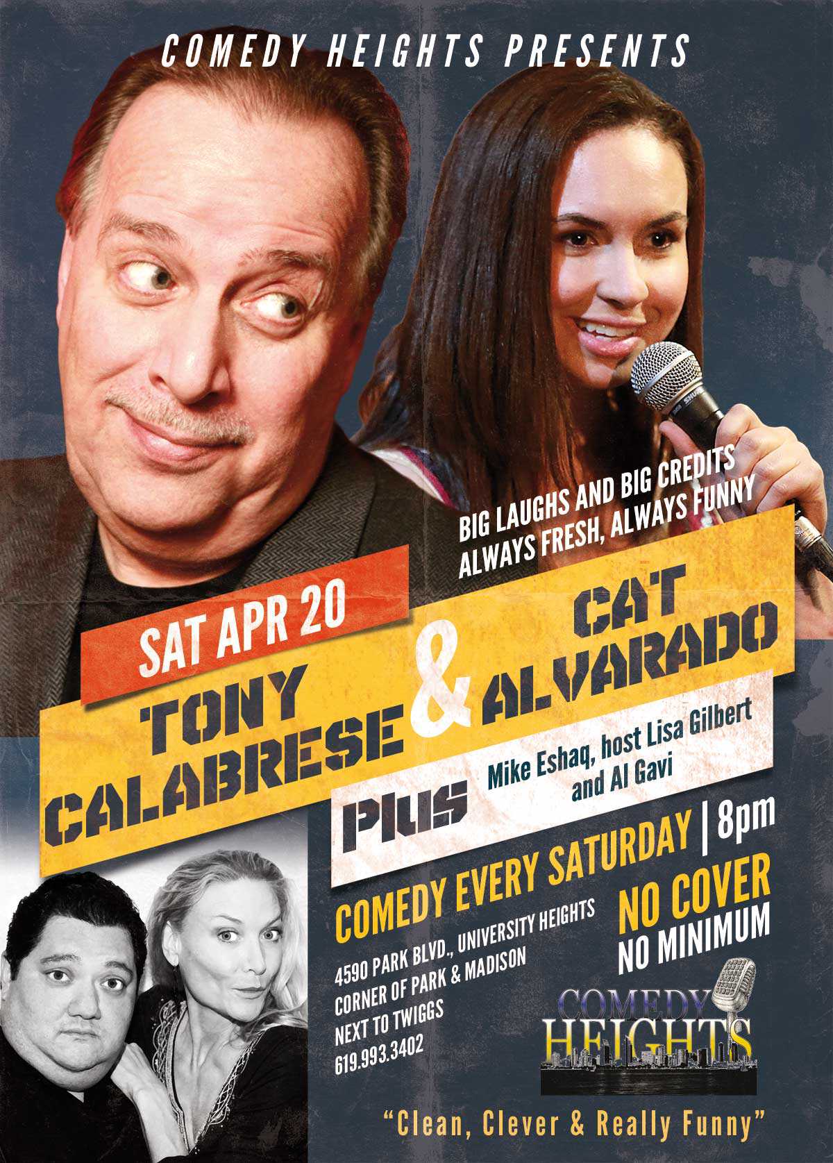 April 18th-20th Comedy Heights! Chris Clobber, Mike Eshaq, and Tony ...