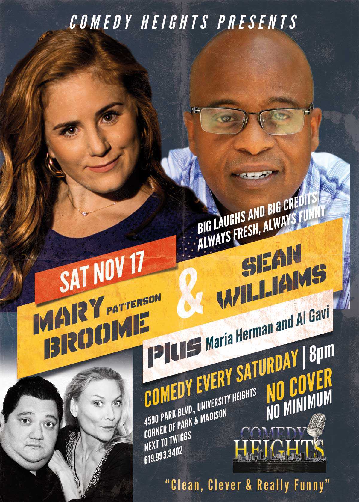 November 15th-17th on Comedy Heights! Josh Nelson and Mary Patterson Broome! | Comedy Heights