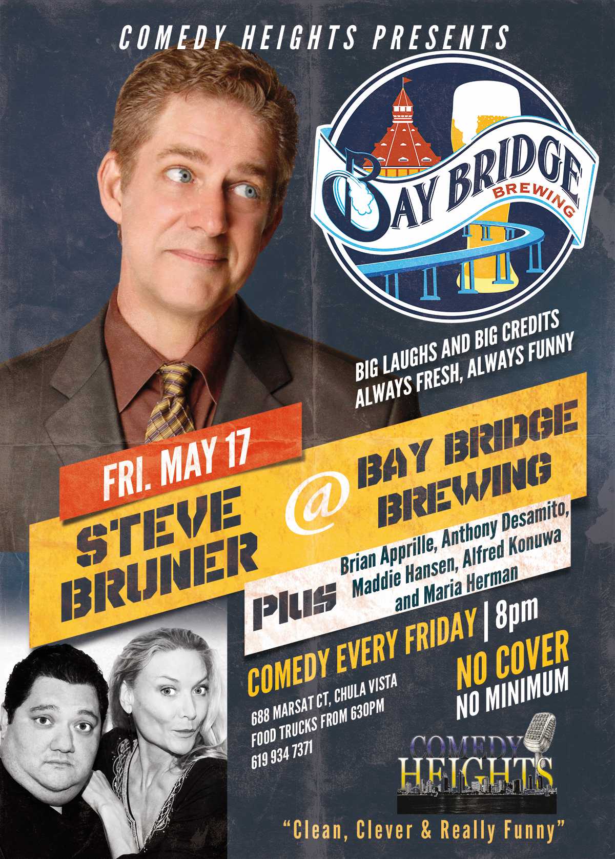 Hilarious Steve Bruner comes to Bay Bridge Brewing | Comedy Heights