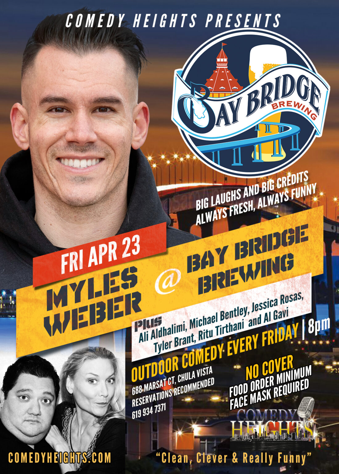 Myles Weber comes to Comedy Heights at Bay Bridge Brewing this Friday ...