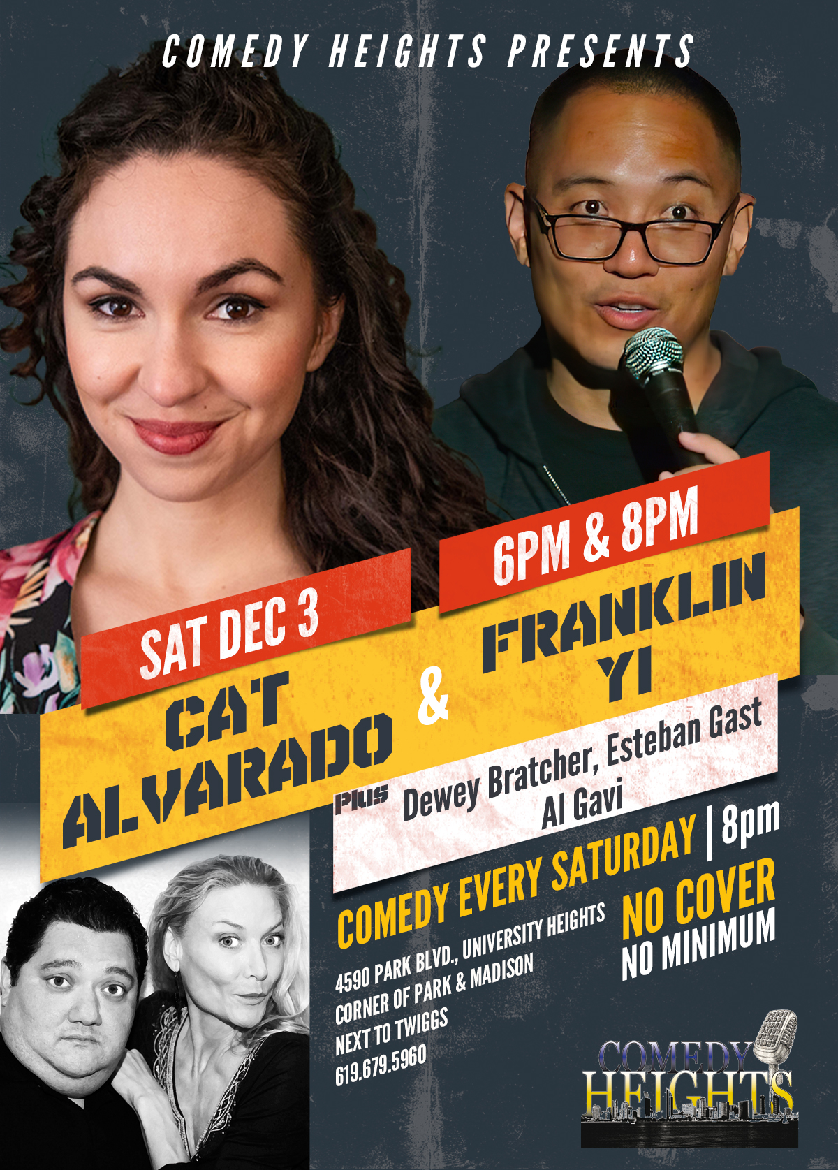 This Saturday night at Comedy Heights at Twiggs we have two shows ...