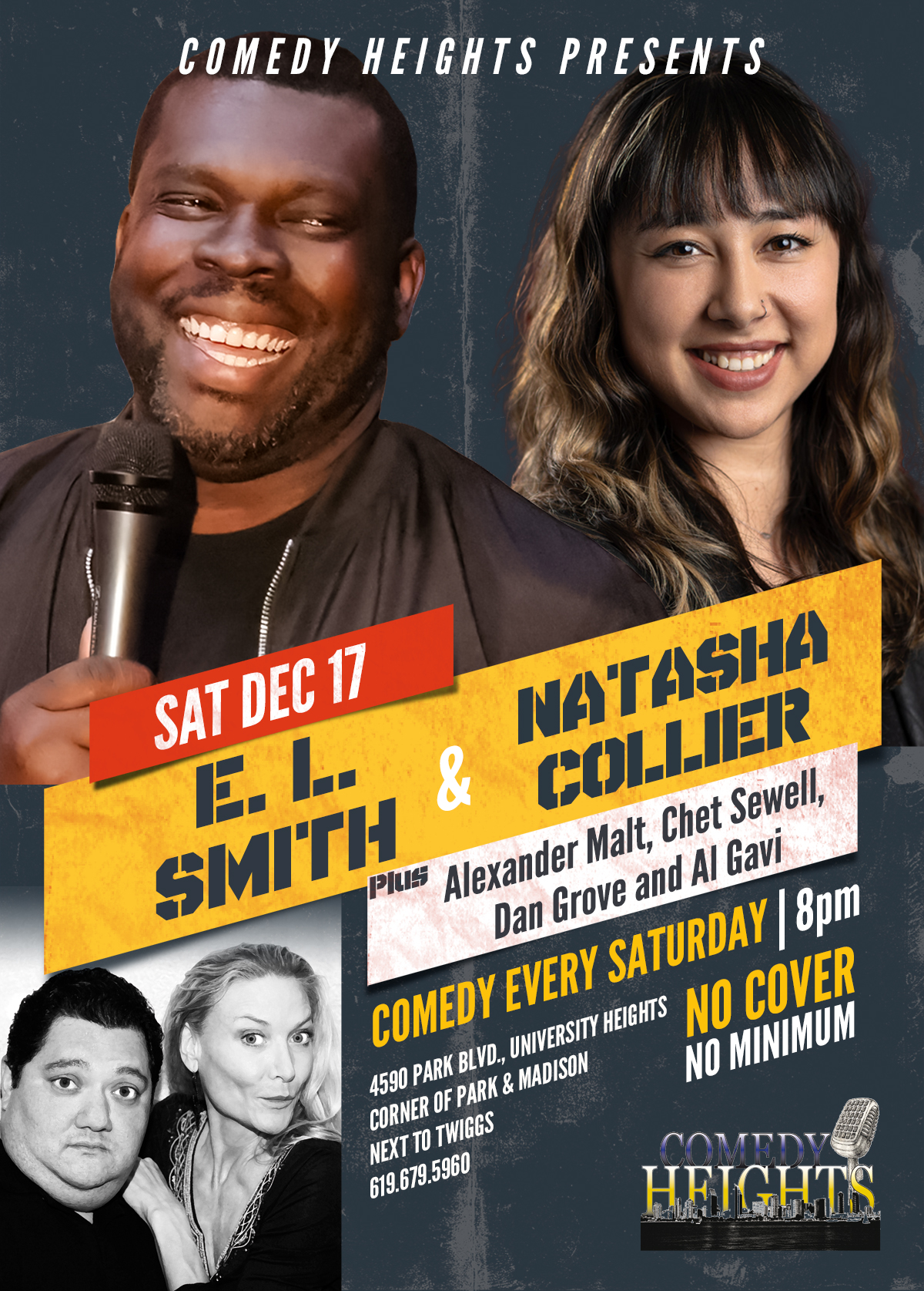 This Saturday night at Comedy Heights at Twiggs we bring you the ...