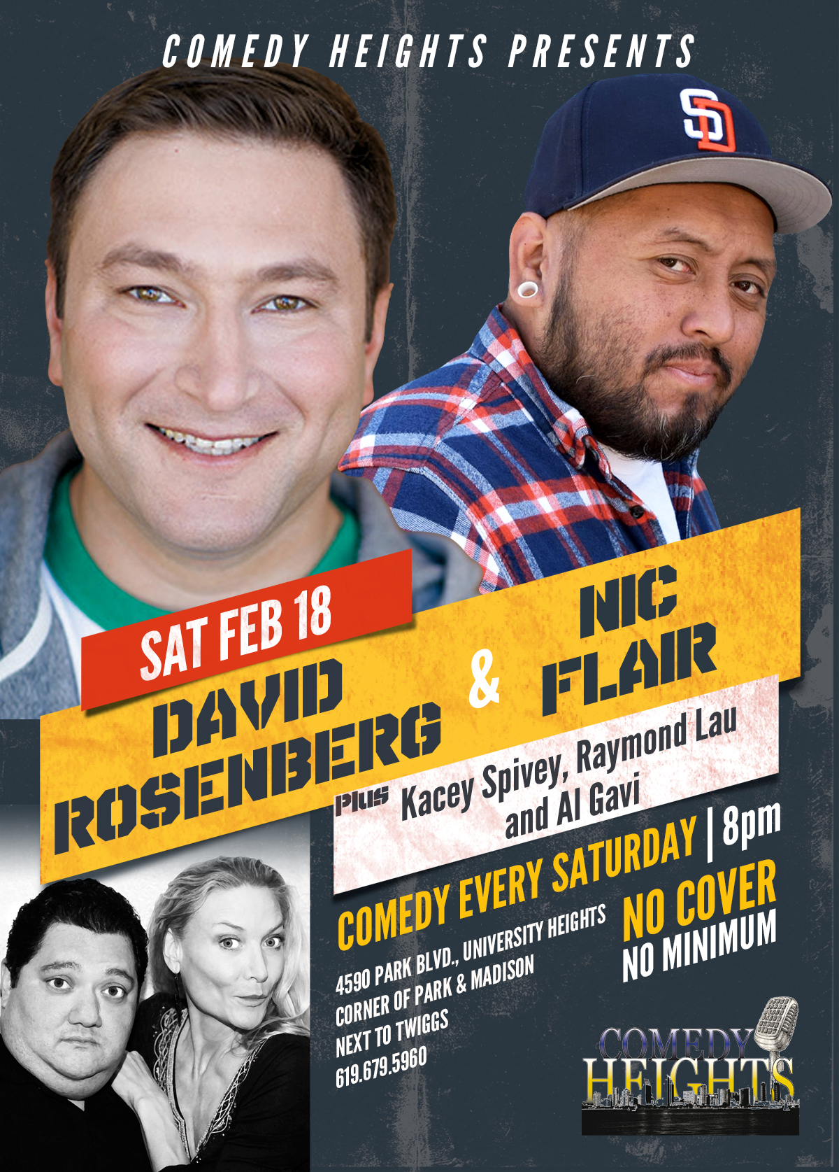 This Saturday night we bring you the hilarious David “Rosie” Rosenberg. – Comedy Heights